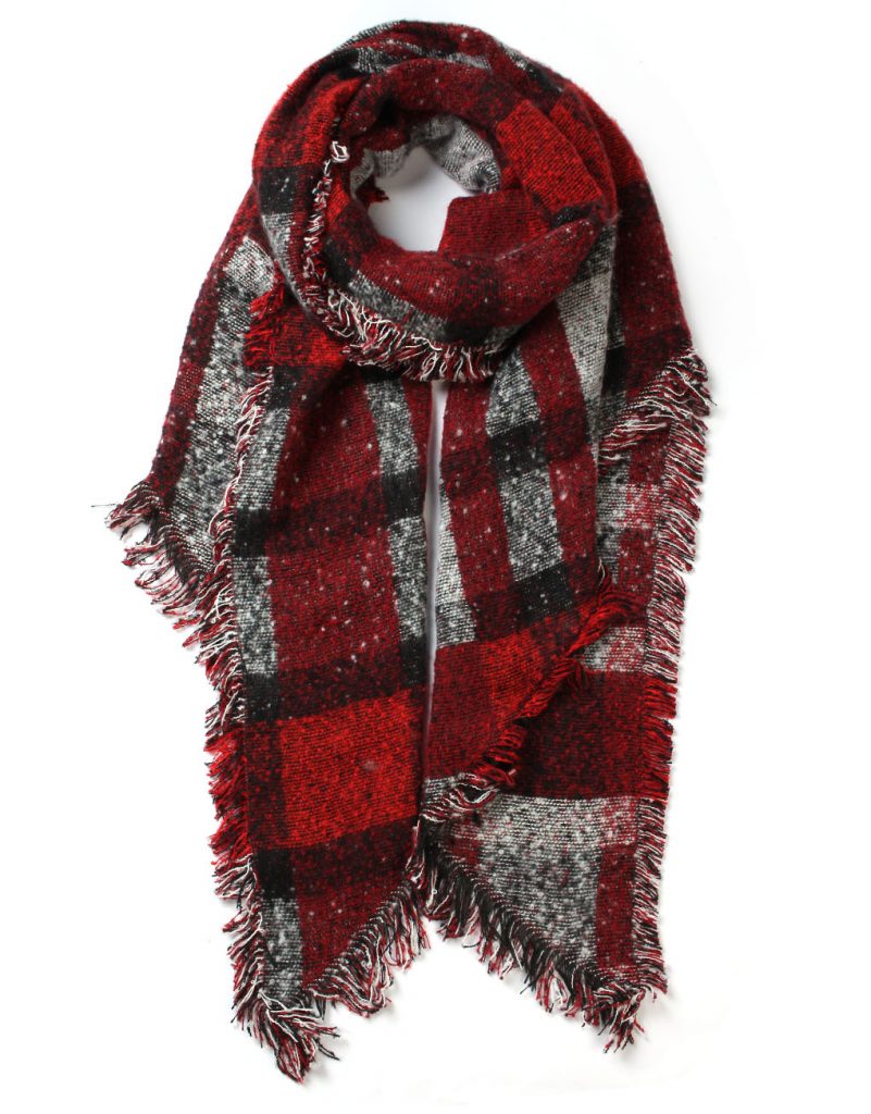 Cool Grids Patterned Printed Scarf - Luxe Wholesale