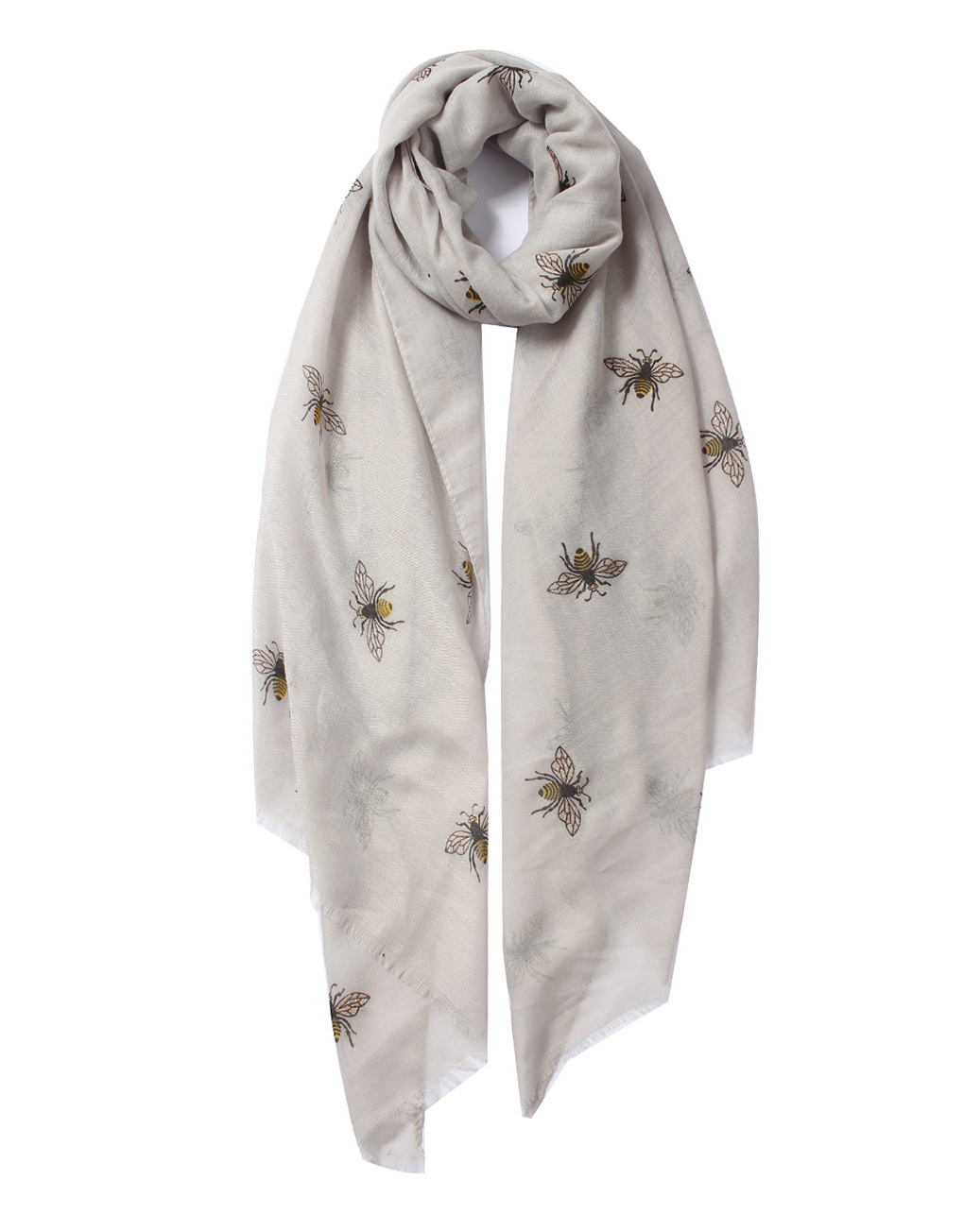 Gold Foil Bee Print Scarf - Luxe Wholesale