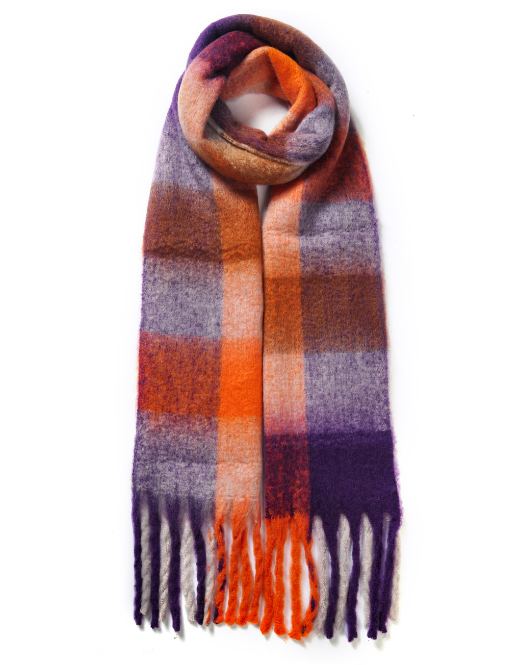 Pastel Check Print Winter Scarf - Luxe Wholesale